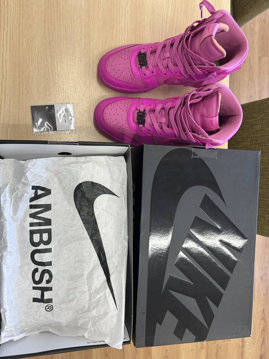 3065 【美品】 NIKE X AMBUSH DUNK HI/AMBUSH PINK ナイキ アンブッシュ ダンクハイ ピンク 箱 付属品 ...