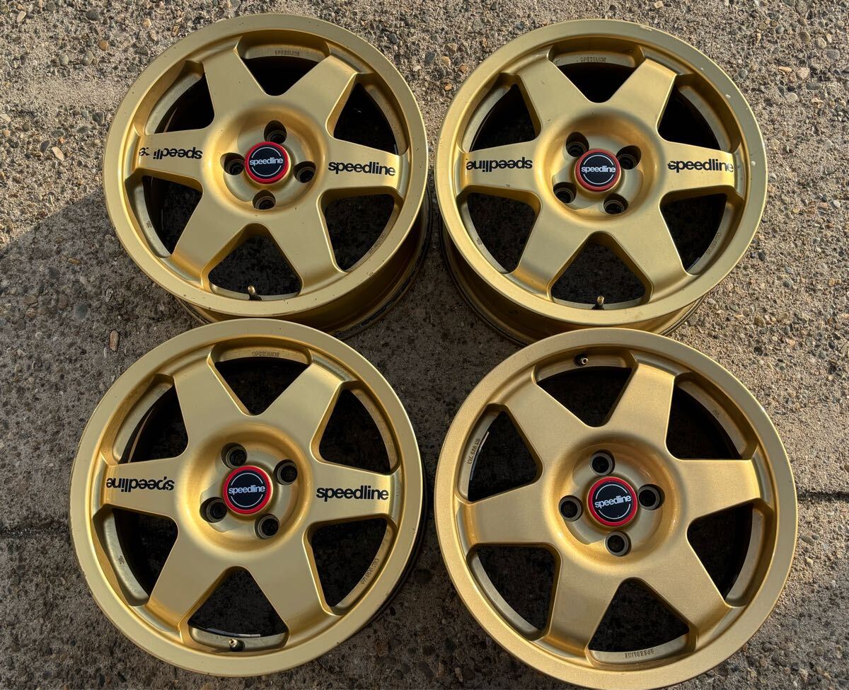 中古4本セット スピードライン コルセ プレオR 16x7.0 4H 100 +40 ハブ56mm SPEEDLINE CORSE PREO ...