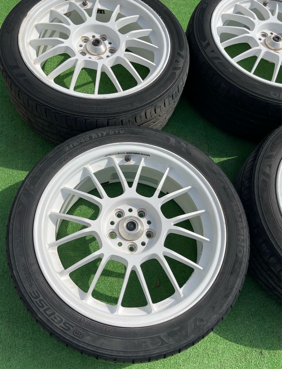 RAYS VOLK Racing SE37 17インチ 17×7.5J 5H 114.3 シルバー FORGED オプションセンターキャップ付 ...