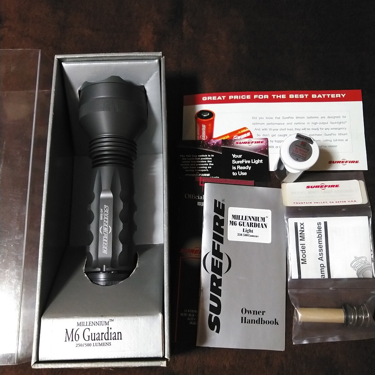 SUREFIRE M6 GUARDIAN 250/500ルーメン （オマケ ルーメンズファクトリー LEDバルブ） シュアファイア ...