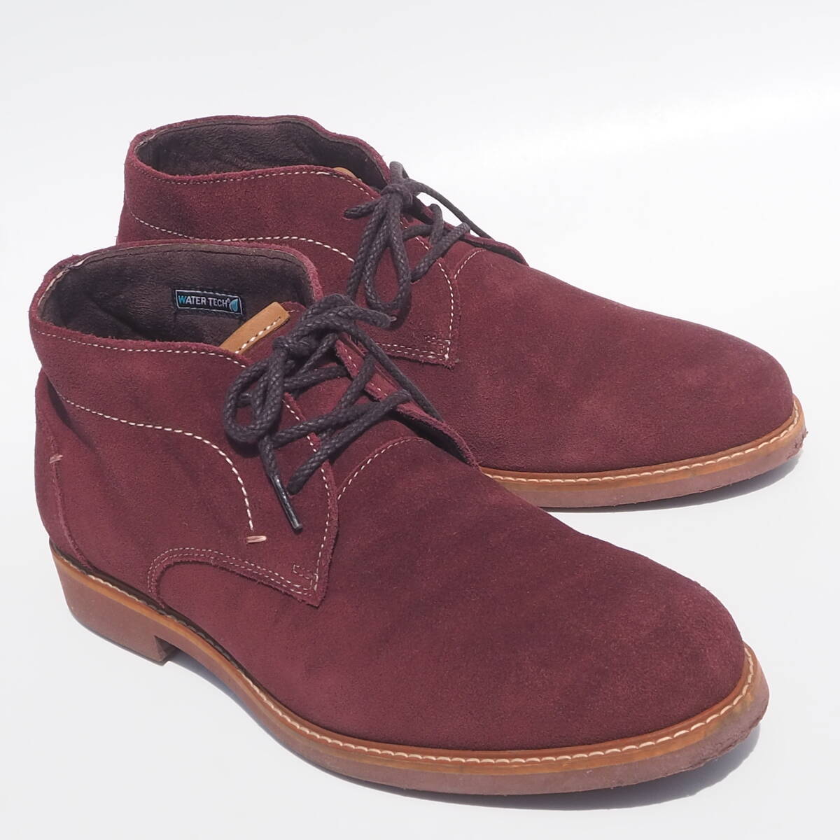 美品!! US 11 / 29cm 天然皮革 Hawkins ホーキンス ホーキンス トラベラー エンジ色 スエード HL 81006 ...