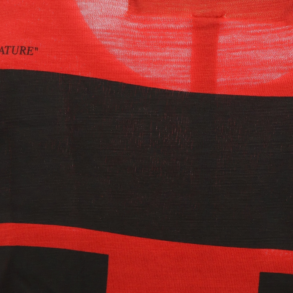 OFF-WHITE オフホワイト 18SS MONALISA S S TEE モナリザ フロントプリント クルーネック半袖Tシャツ OMAA002S18001012 レッド /【Buyee ...