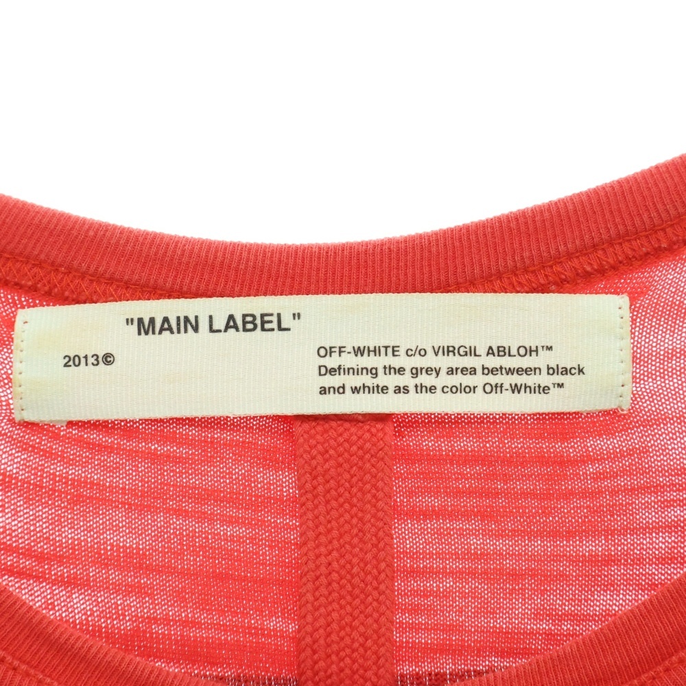 OFF-WHITE オフホワイト 18SS MONALISA S S TEE モナリザ フロントプリント クルーネック半袖Tシャツ OMAA002S18001012 レッド /【Buyee ...
