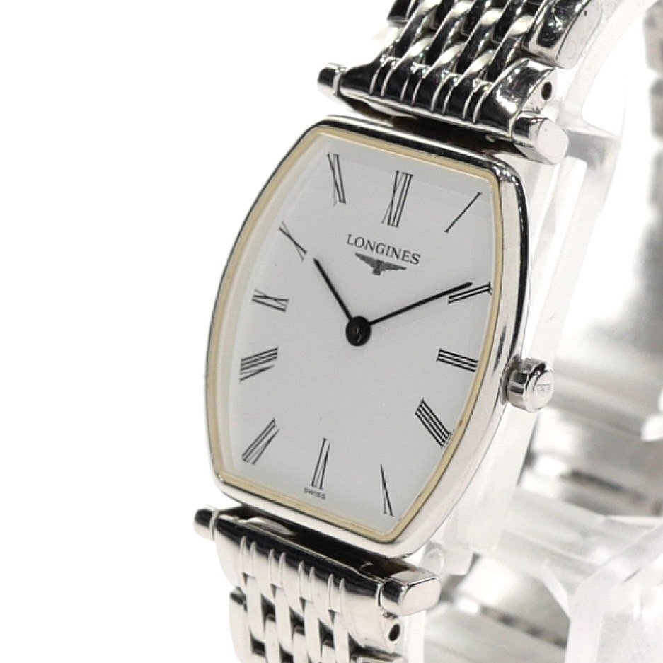 1円スタート 稼働品 LONGINES ロンジン Les Grandes Classiques グランドクラシック L4.205.4 クォーツ ローマン 白文字盤 レディース /【Buyee ...