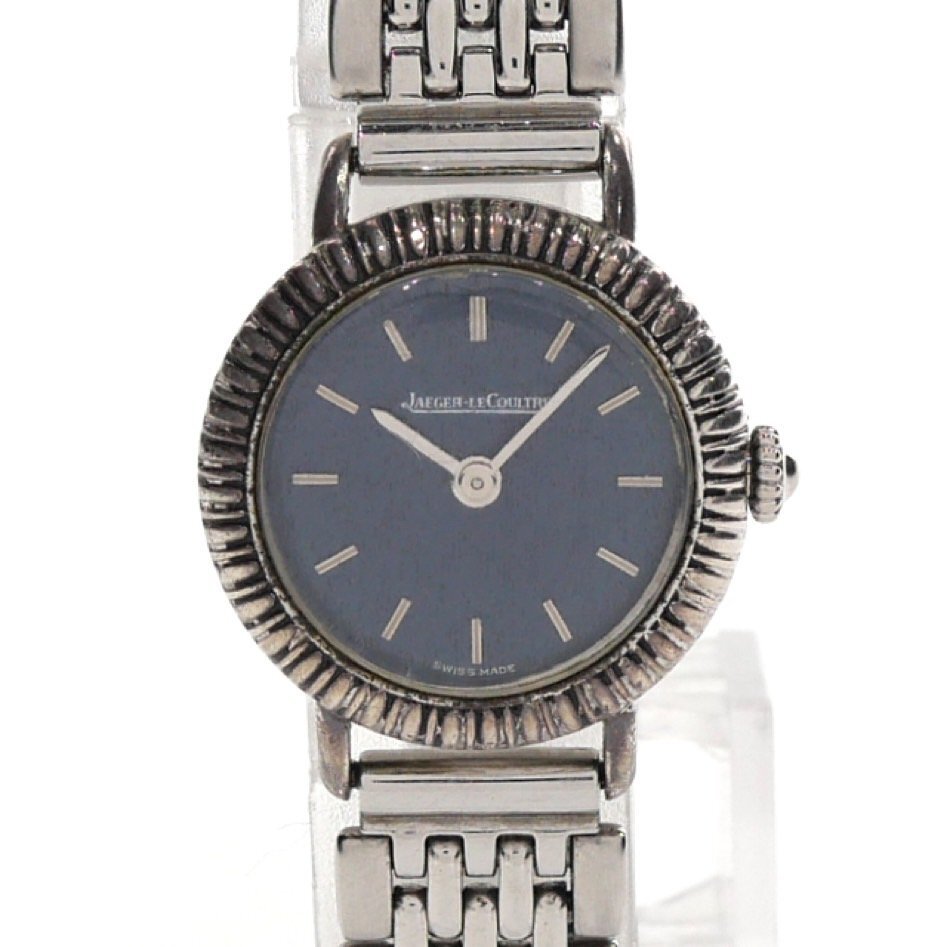 1円スタート 稼働品 jaeger le coultre ジャガールクルト レディース 腕時計 手巻き 機械式 ラウンド 2針 シルバー SS ...