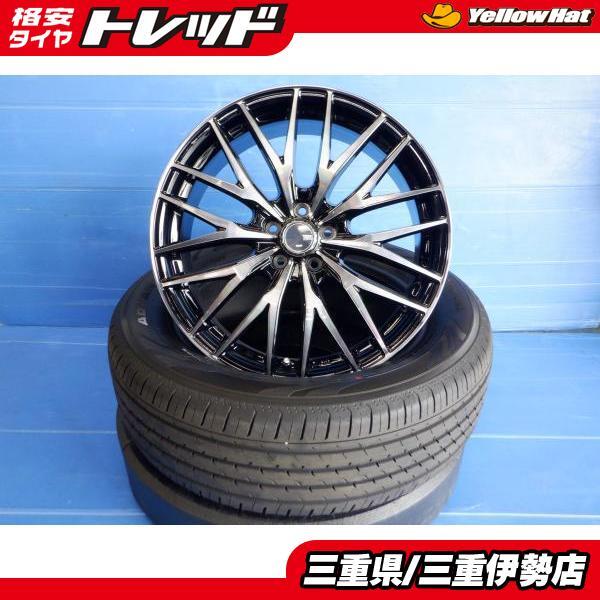 225/60-18 ヨコハマ ADVAN V03 VENES FS01 18インチ 7.5J +40 5H114.3 中古 新車外し タイヤ 新品 アルミ ホイール 4本セット 伊 /【Buyee】