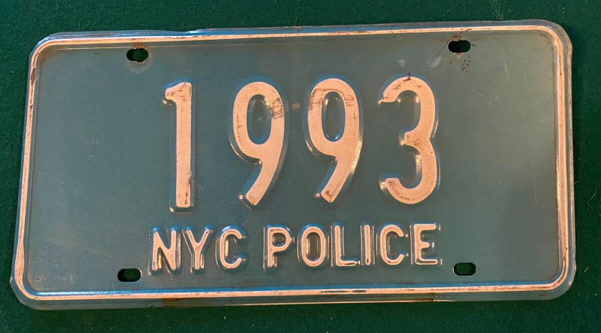 1970s 80s New York City Police Department License Plate NYPD 1993 NY ...