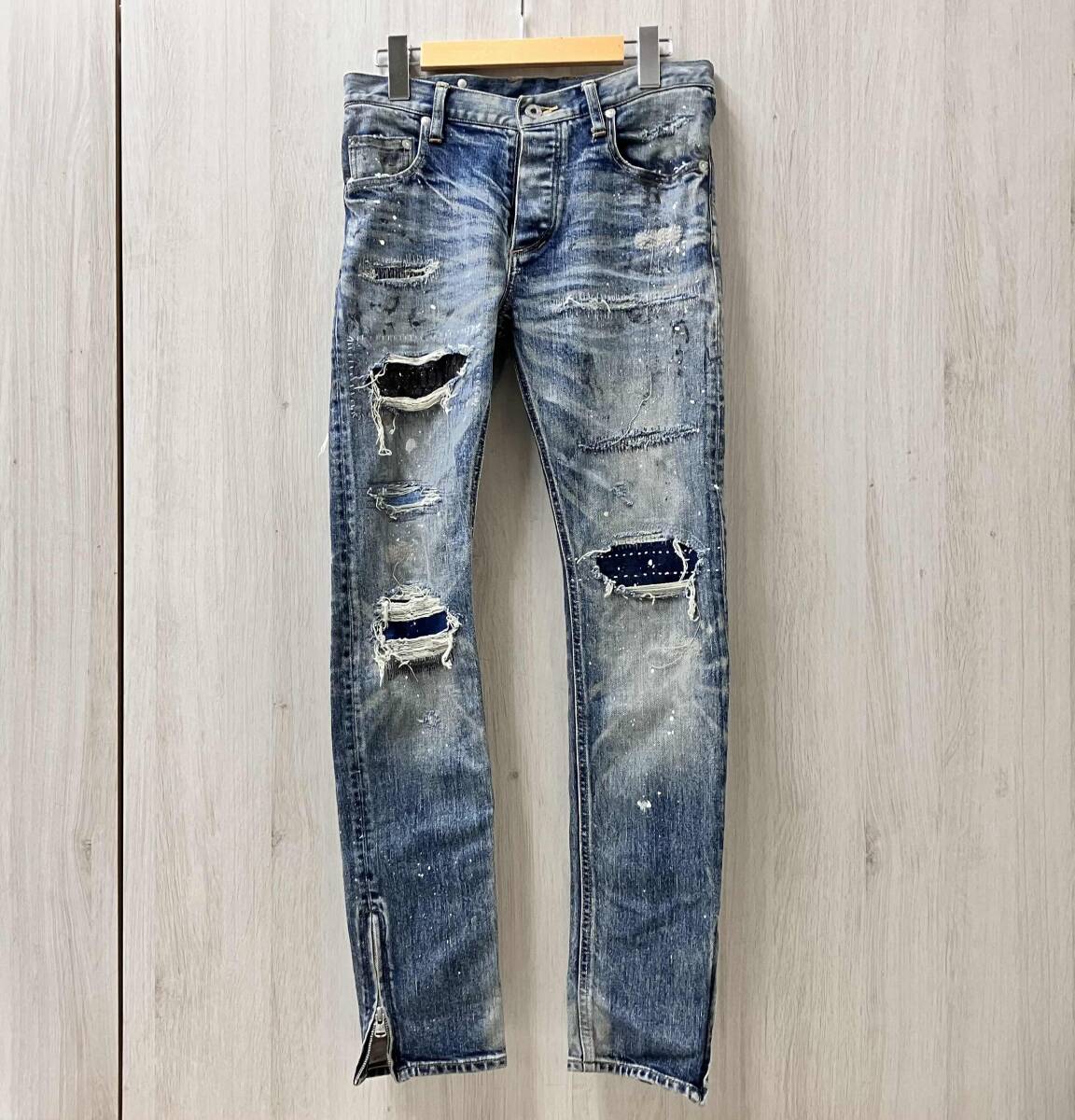 ISAMU KATAYAMA BACKLASH D-701-KO ジーンズ Sサイズ ダメージ加工 ペイント バックラッシュ イサム カタヤマ /【Buyee】 Buyee ...