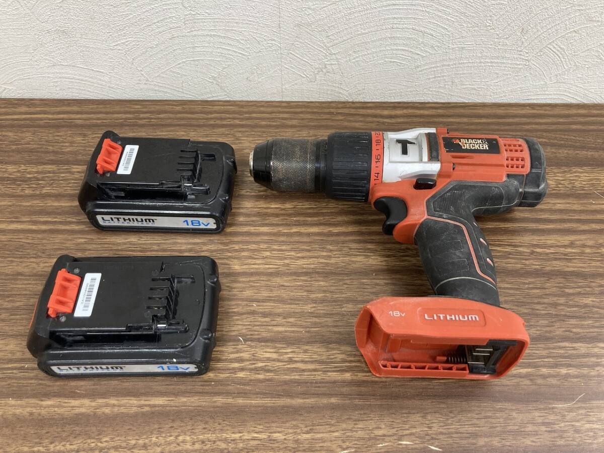 ★18072 ブラックアンドデッカー/BLACK&DECKER コードレス振動ドリルドライバー EXH18 18V バッテリー BL1518 2個付 電動工具★ /【Buyee】 Buyee ...