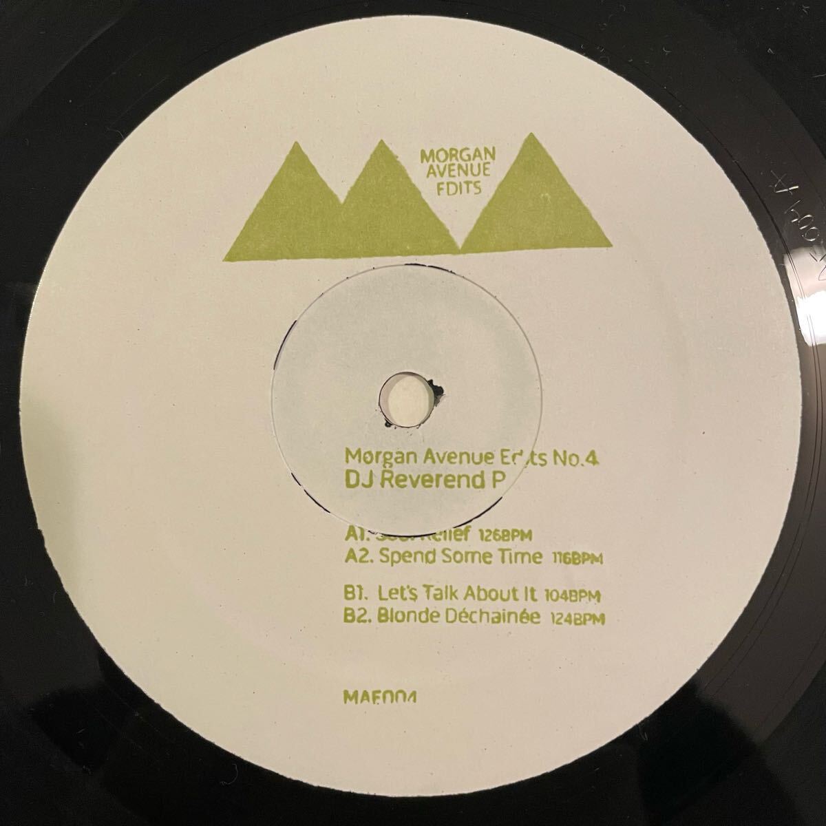 【12inch レコード】DJ Reverend P 「Morgan Avenue Edits No.4」2017年/ MAE004 ...