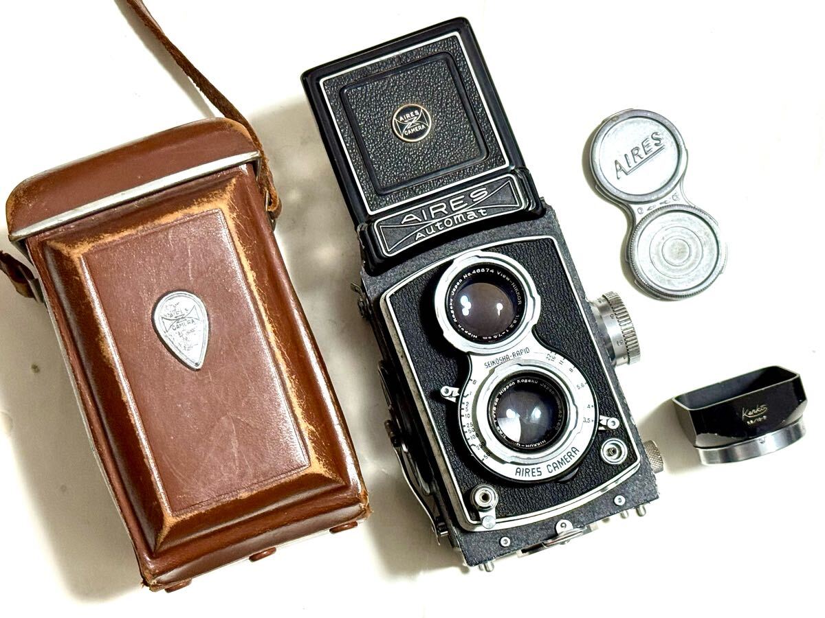 【試写済実用品】国産二眼レフカメラ アイレス写真機製作所 アイレス・オートマット Aires Automat 6x6cm判 /【Buyee ...