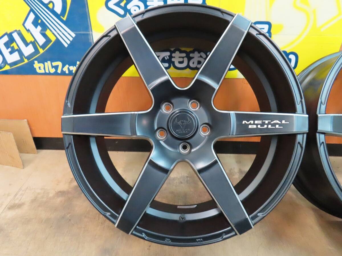 ☆ELFORD メタルブル モデル619 アリューレ 20インチ アルミホイール 8.5J +40 5穴 PCD114.3 サテンブラック 4 ...