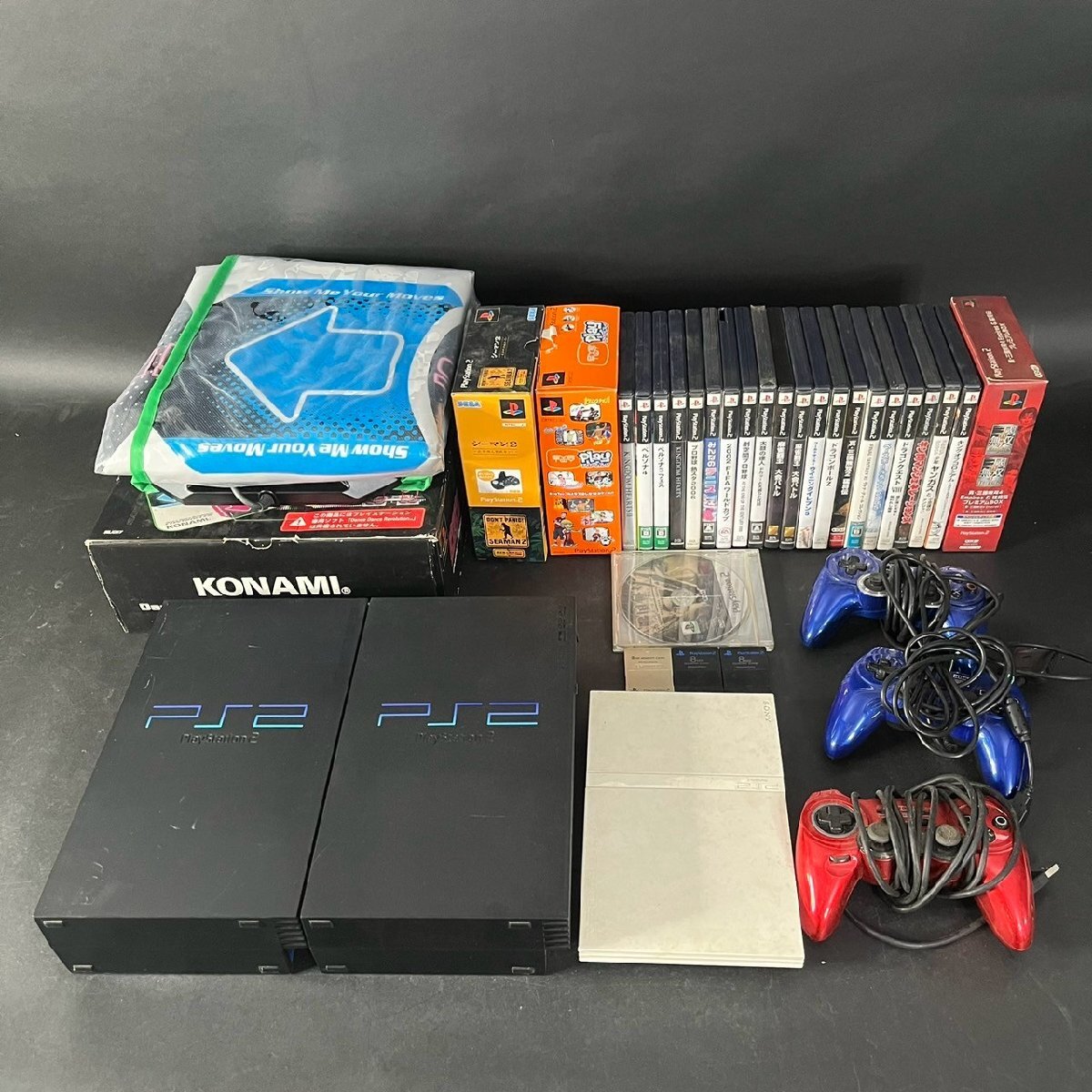 SW0325-22-3 現状品 PlayStation2 PS2 SCPH-10000 SCPH-50000 ソフト 本体 まとめ FF キン肉マン ドラクエ ドラゴンボール 120サイ ...