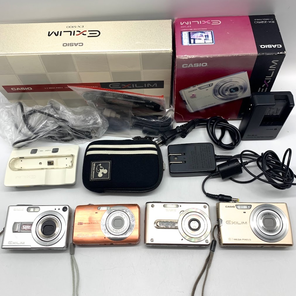 【AH-22】通電確認有 CASIO4台 EXILIM EX-Z50 EX-Z85 EX-S100 EX-Z250 デジタルカメラ おまとめ ...