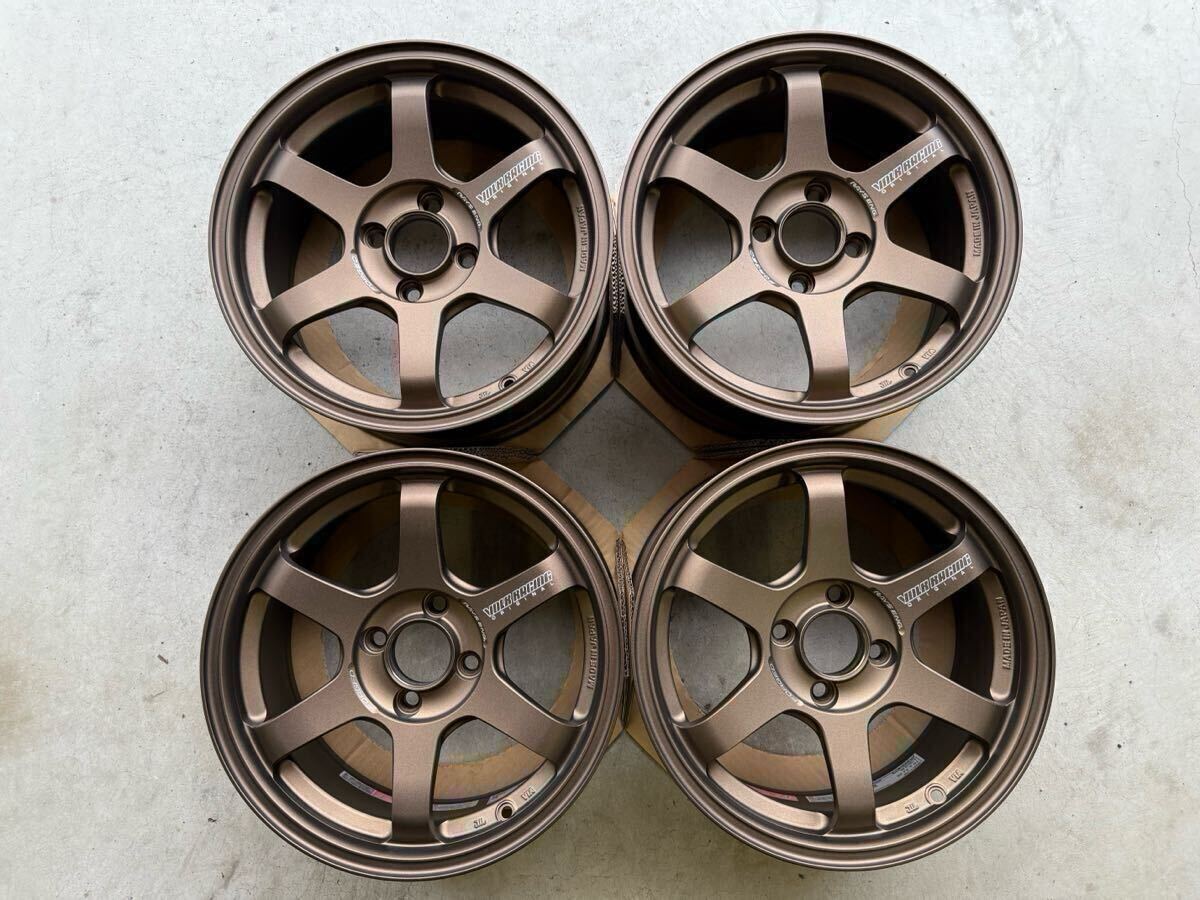 極上品/RAYS/レイズ/ボルクレーシング/VOLK RACING/TE37ソニック/TE37 SONIC/ブロンズ/7J 15 +35/4H/PCD100/4本/ガラスコーティング施工済 ...