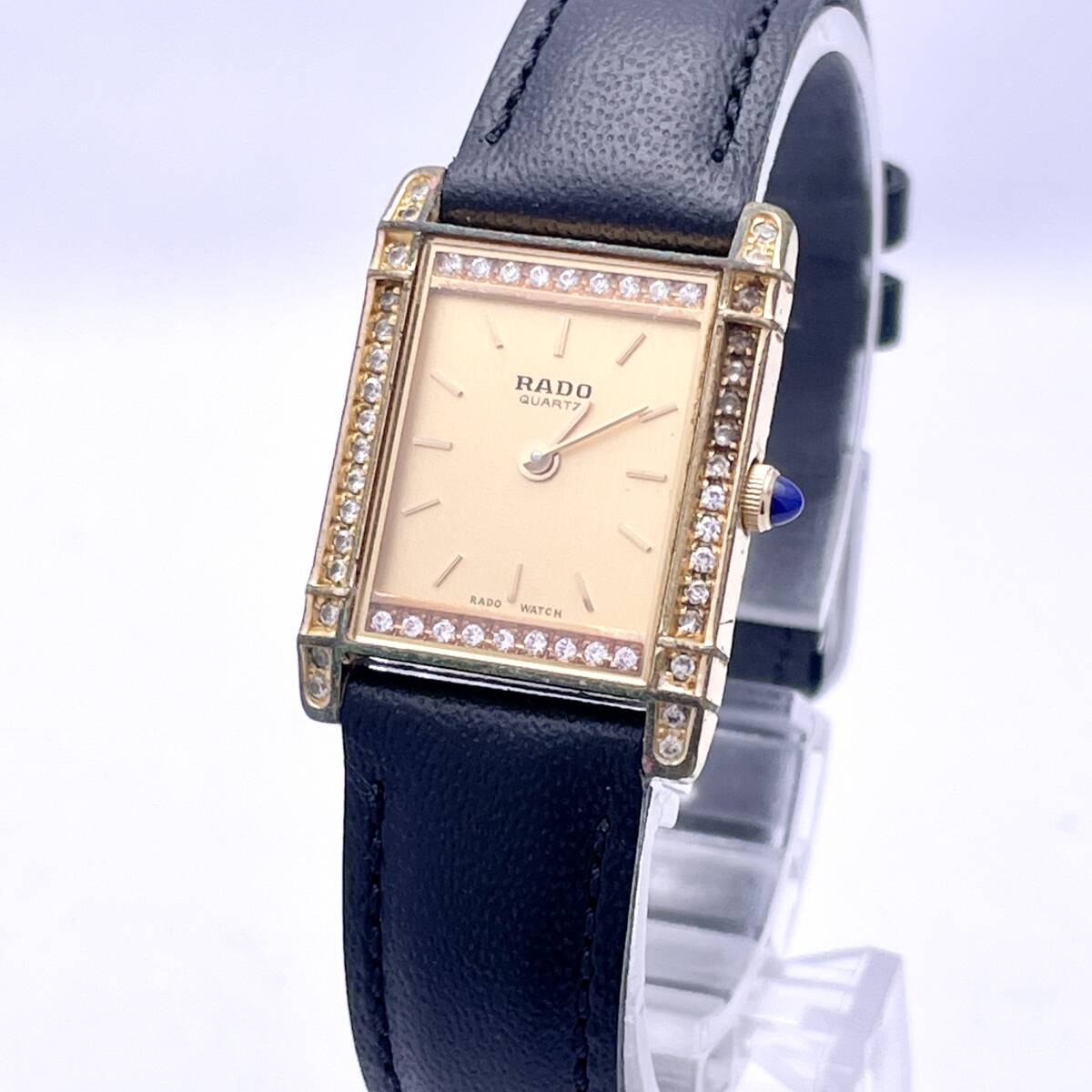 RADO ラドー 179.9535.2 腕時計 レディース ウォッチ クォーツ quartz ストーンベゼル 金 ゴールド P3139 ...