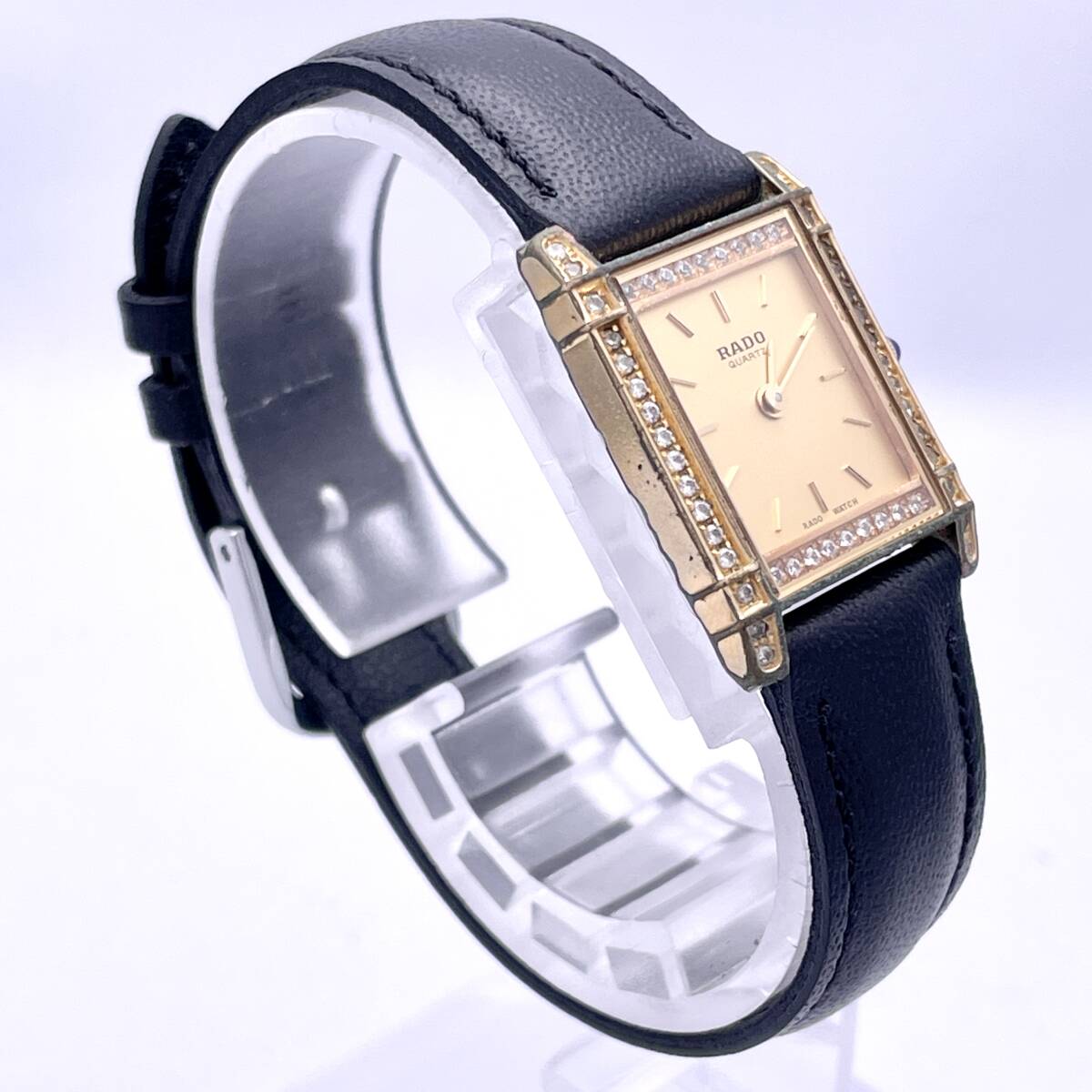 RADO ラドー 179.9535.2 腕時計 レディース ウォッチ クォーツ quartz ストーンベゼル 金 ゴールド P3139 ...