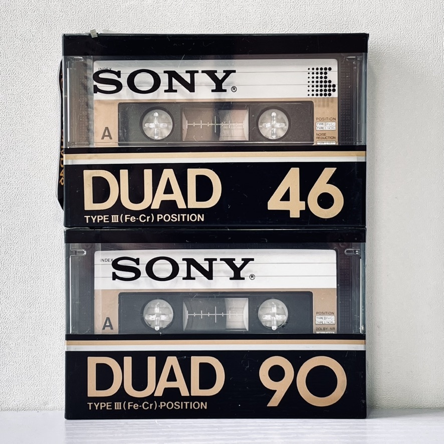 未開封 SONY/ソニー DUAD カセットテープ 往復46+90分 TYPE3ポジション 日本製 SONY DUAD Type III 46 ...