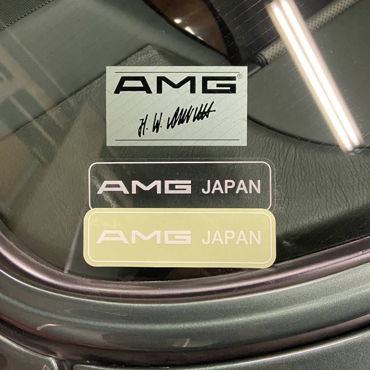 【AMG JAPAN】ロゴ AMG コンプリート ディーラー車 タイプ 表貼り ステッカー デカール ※白文字 W124 W126 W201 ...