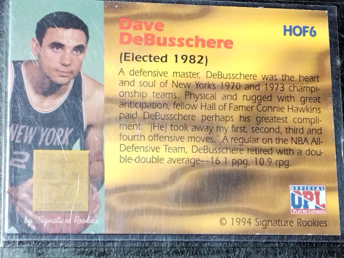Dave Debusschere autograph 1994 signature rookies gold standard デイブ・ディバ ...
