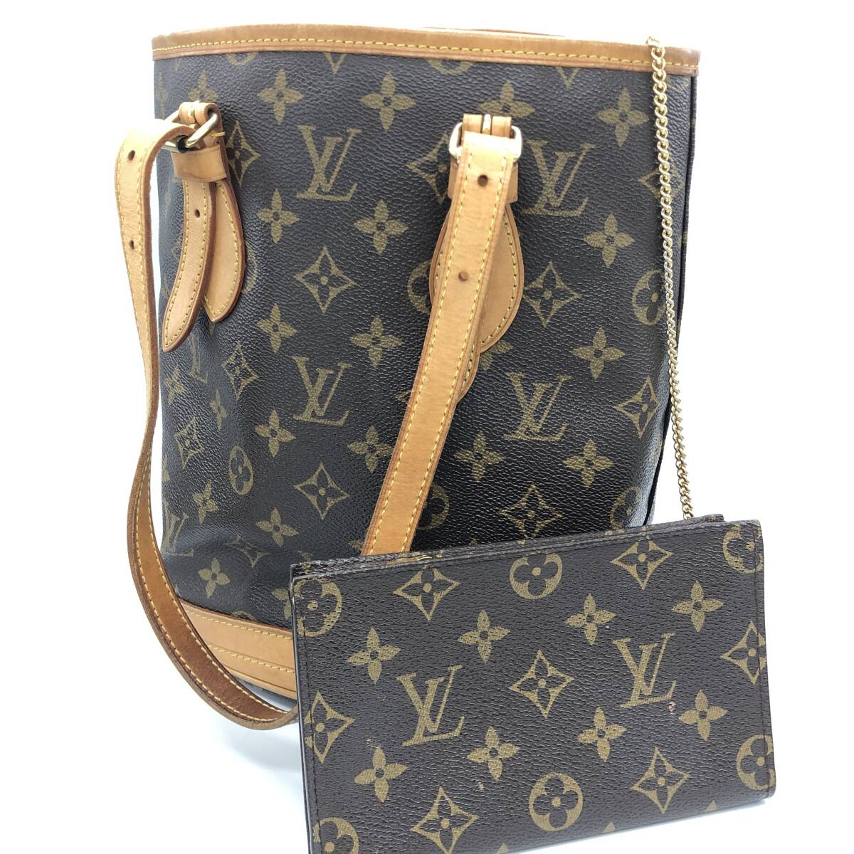 TY2236 LOUIS VUITTON ルイヴィトン モノグラム バケット PM プチバケット FL0011 ポーチ付き 保存袋 ショルダー ...