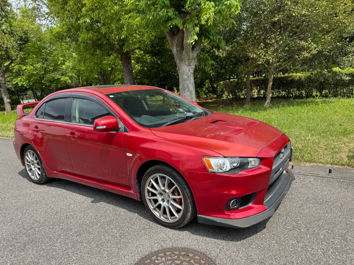 レア サンルーフ ランサーエボリューション 10 レッド P25 R9年3月迄車検 点検記録簿有ります Lancer Evolution10X ...