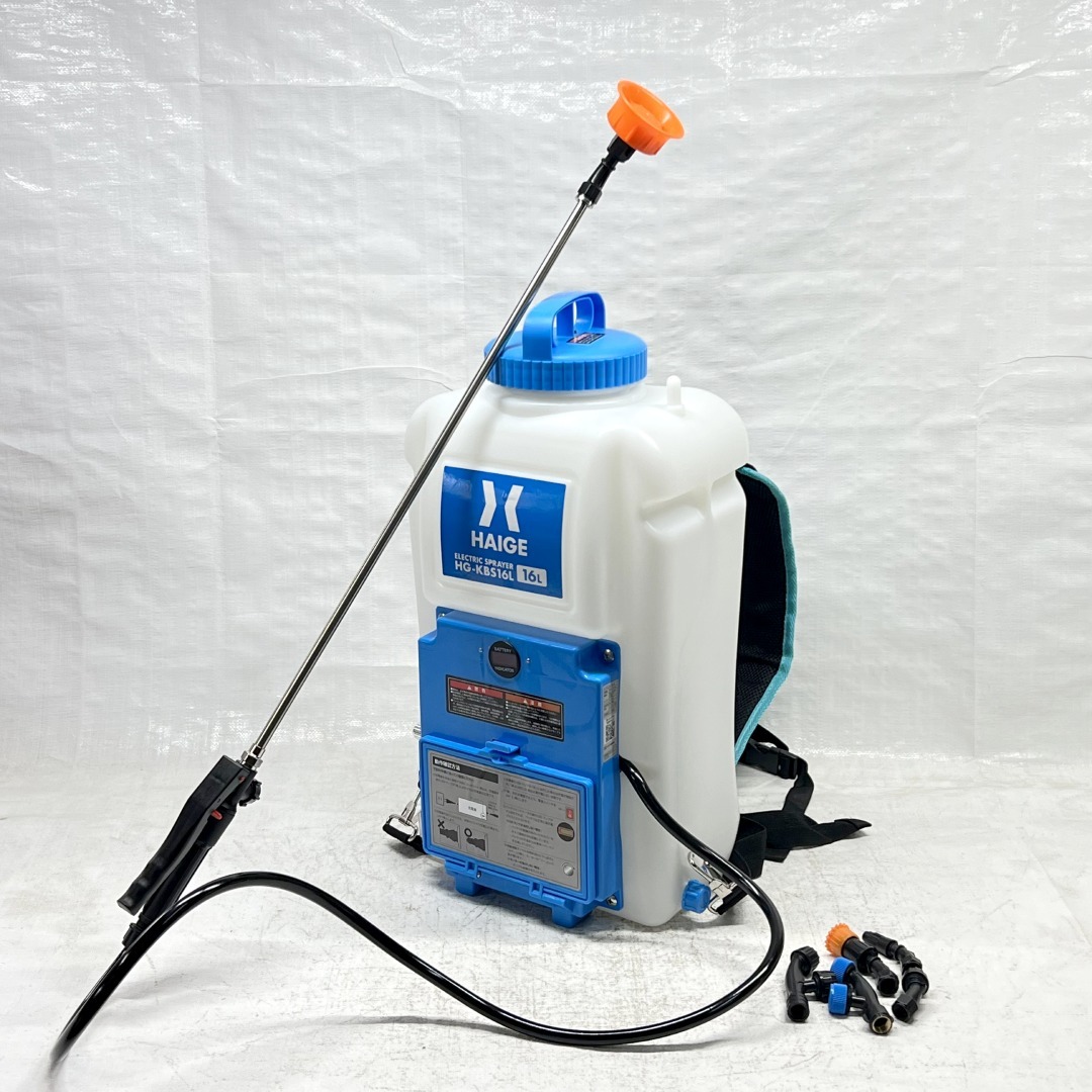 【未使用】【人気商品】 電動噴霧器 16L 背負い式 充電 バッテリー式 ノズル5種付 HG-KBS16L ブルー 【652】 /【Buyee】