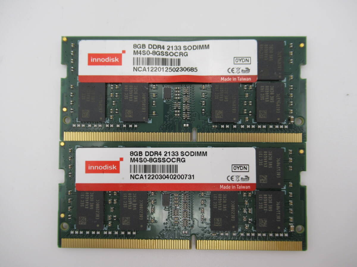 【即決】 innodisk 8GB DDR4 2133ノートパソコン用メモリ 2枚セット合計 16GB 250414 /【Buyee ...