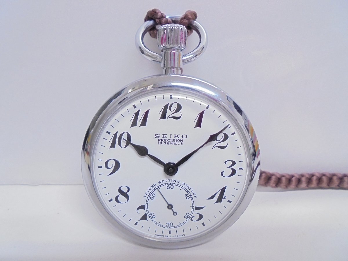 【41】1円～SEIKO セイコー 懐中時計 PRECISION プレシジョン 15石 SECOND SETTING DIAFLEX スモセコ 手巻き 稼働品 ジャンク扱い /【Buyee ...