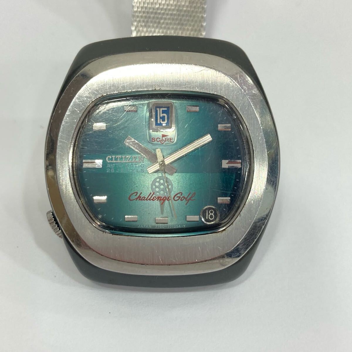TE★1円〜中古 稼働品 CITIZEN Challenge Golf シチズン チャレンジ ゴルフ スコアカウンター デイト オートマ 自動 ...
