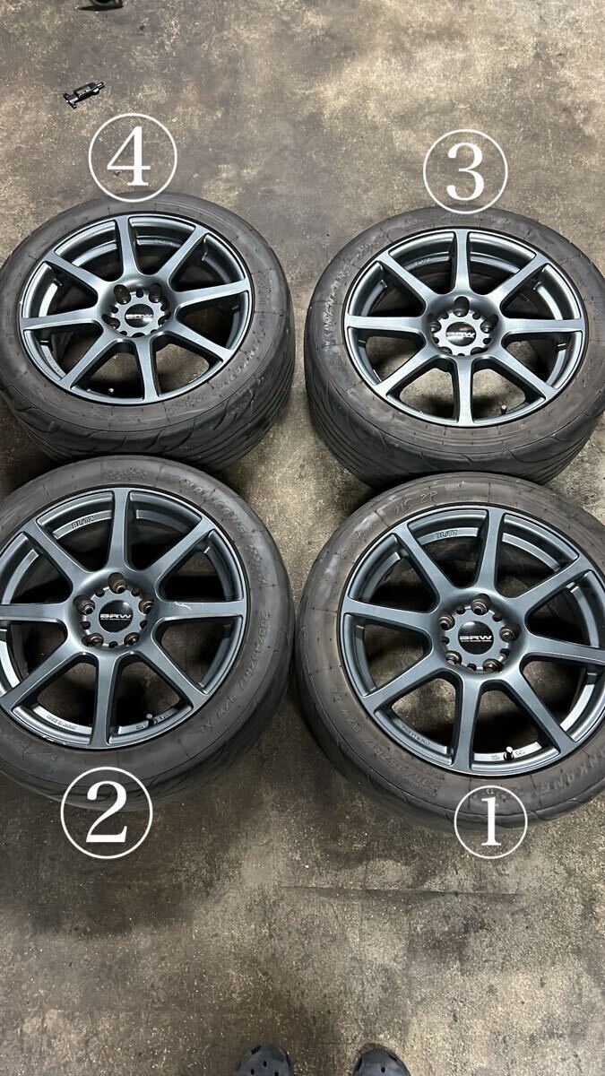 BLITZ RACING WHEEL BRW profile07 17インチ 8J +47 PCD114.3 5穴 NANKANG NS2R ...