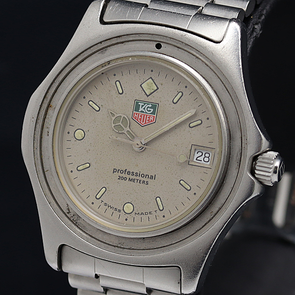 1円 タグホイヤー プロフェッショナル200 2000シリーズ QZ グレー文字盤 962.206.2 メンズ腕時計 8008000 4ANT ...