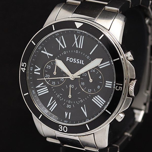 1円 稼働 フォッシル クロノグラフ FS5236 黒文字盤 QZ メンズ腕時計 5241100 5MGY KTU /【Buyee ...