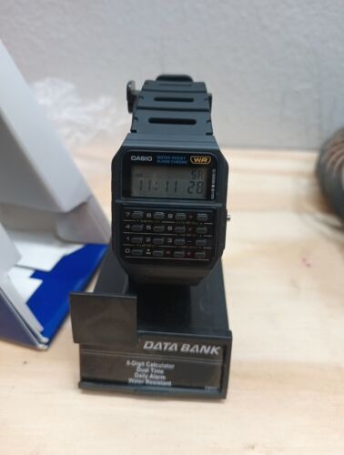 Casio Calculator Watch DataBank Water Resistant Black DB02 NOS New ...
