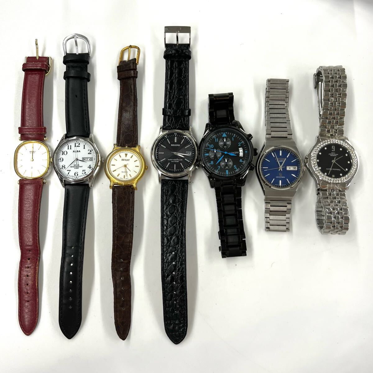 M1123 腕時計 まとめ SEIKO セイコー クォーツ SGP-P0P ALBA V158-0AX0 KENT REGUNO SONGDU CITIZEN ジャンク品 中古 訳あり ...