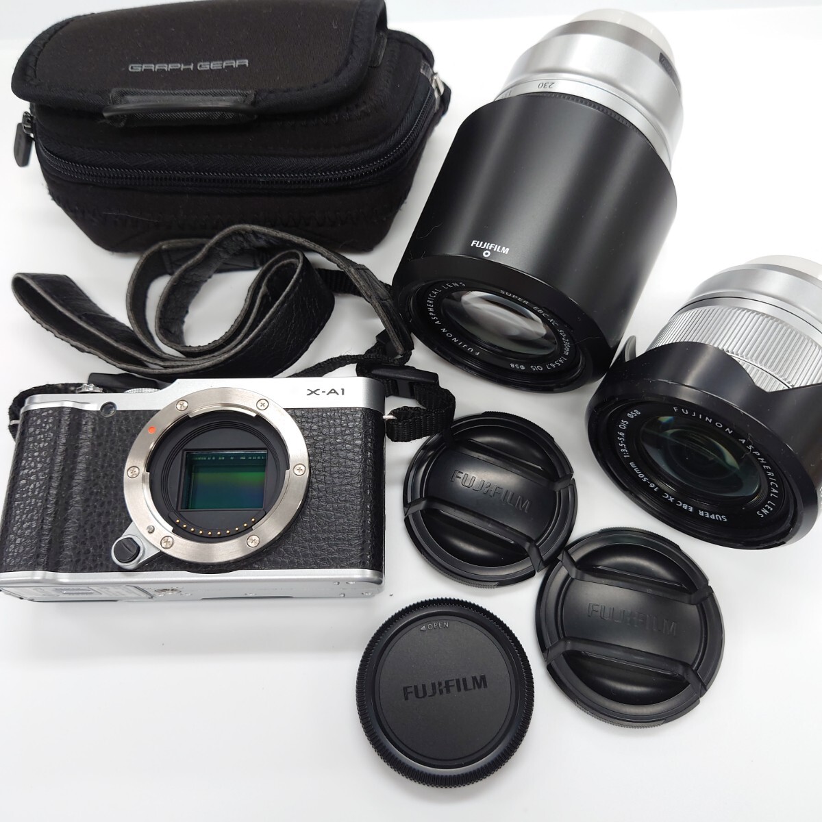 N3076 カメラ レンズ まとめ FUJIFILM X-A1 SUPER EBC XC 16-50mm 1:3.5-5.6 OIS 50 ...