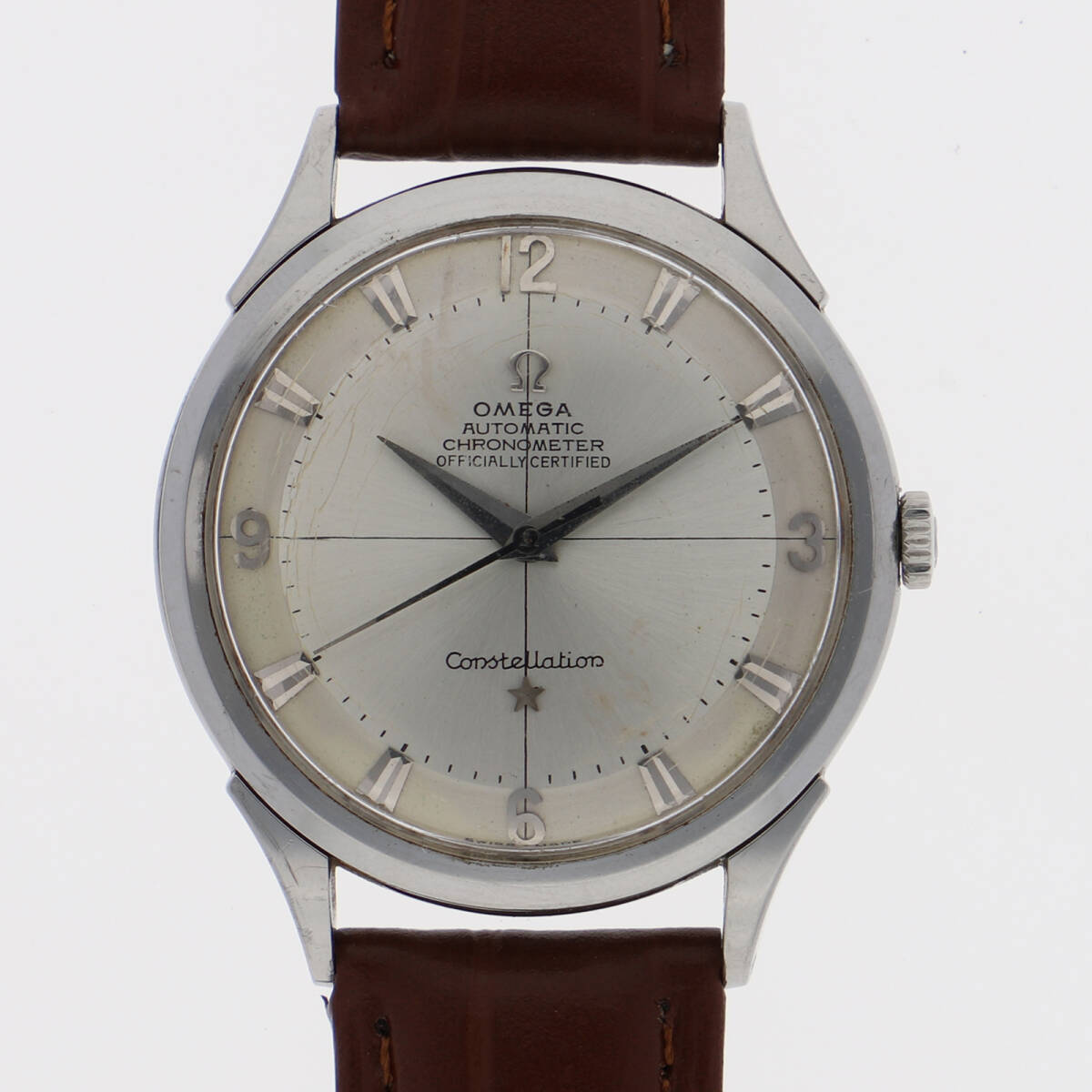 OMEGA オメガ 2652-2 コンステレーション シルバーダイヤル SS/レザー 自動巻き メンズ【130159】 /【Buyee ...