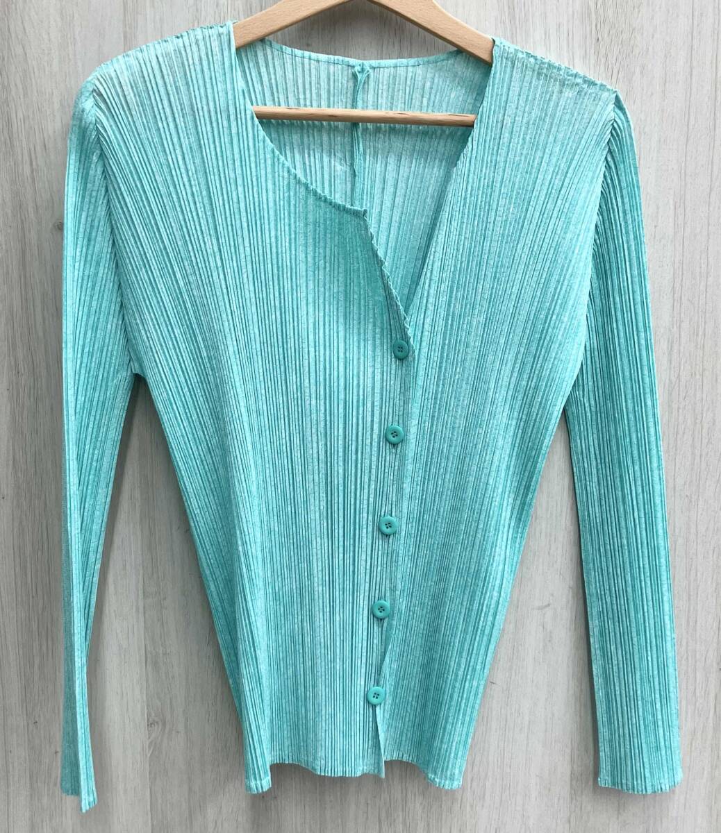 PLEATS PLEASE プリーツプリーズ 薄手カーディガン PP71-J0162 ライトグリーン系 レディース サイズ3 /【Buyee】 Buyee - Japanese Proxy ...