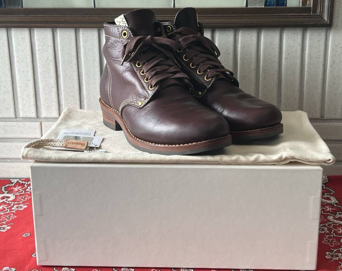 FIL限定！☆美品 visvim BRIGADIER BOOTS FOLK 8 BURGUNDY ☆ crash 7hole grizzly ...