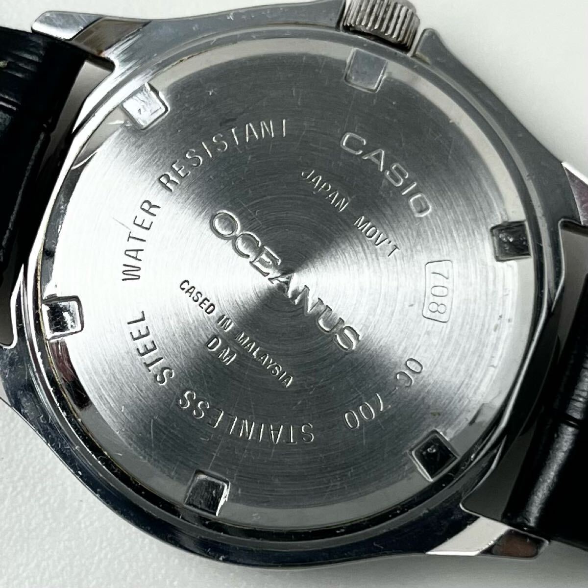 【幻の逸品】 CASIO OCEANUS OC-700 カシオ オシアナス 回転ベゼル 青文字盤 アナログ クォーツ メンズ 腕時計 ウォッチ ...