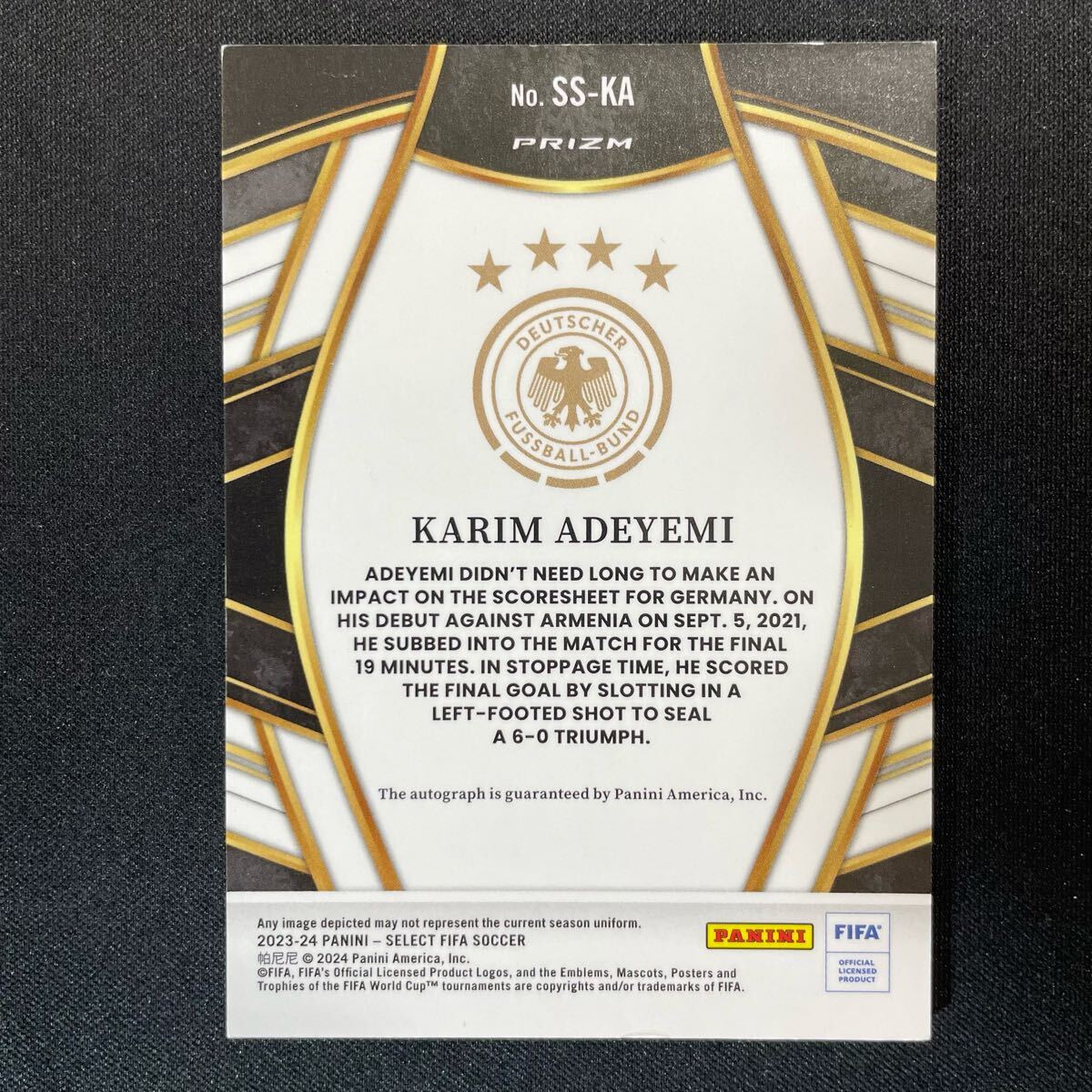 2023-24 Panini Select FIFA Karim Adeyemi Auto 直筆サインカード カリム・アデイェミ /【Buyee】