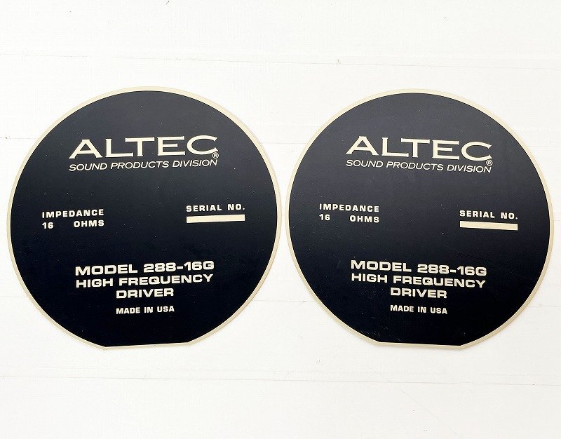 ALTEC LANSING 288-16G プレート 2枚 [11004] /【Buyee】 Buyee - Japanese Proxy ...