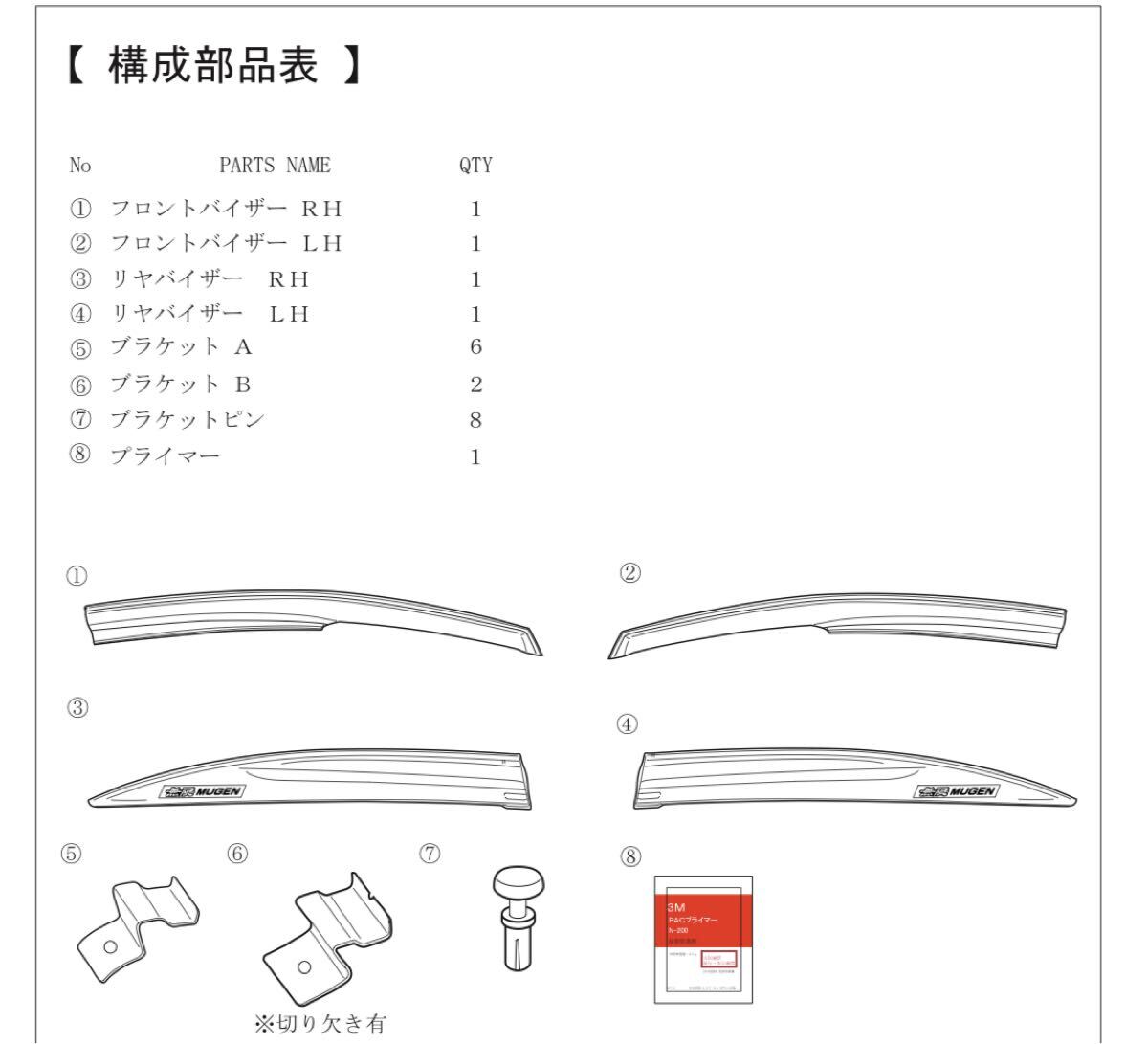 新品未開封 無限MUGEN シビックタイプR ベンチレーテッド バイザー fd1 fd2 fd3 無限RR 72400-XKP-K0S0 /【Buyee】 Buyee - Japanese ...