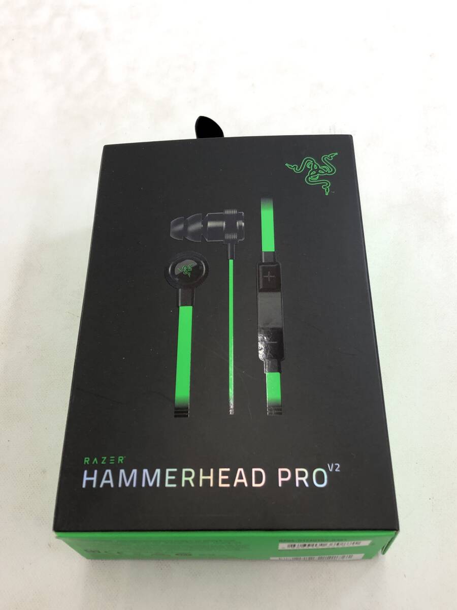 SH250508-02O/ Razer レイザー Hammerhead Pro V2 SRPJ1995 ゲーミングイヤホン グリーン 有線 ...