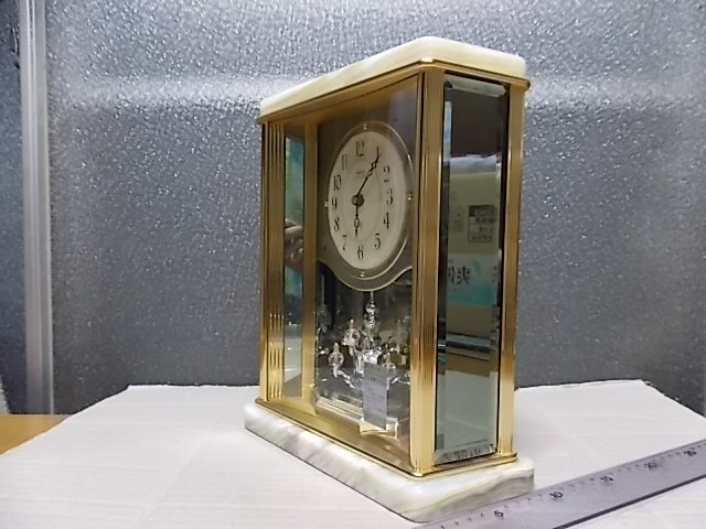 SEIKO EMBLEM★高級置き時計 セイコーエンブレム HW463G★オルゴール メロディ★高さ 約30㎝ 六角形 大理石 鏡面仕様★綺麗 ...
