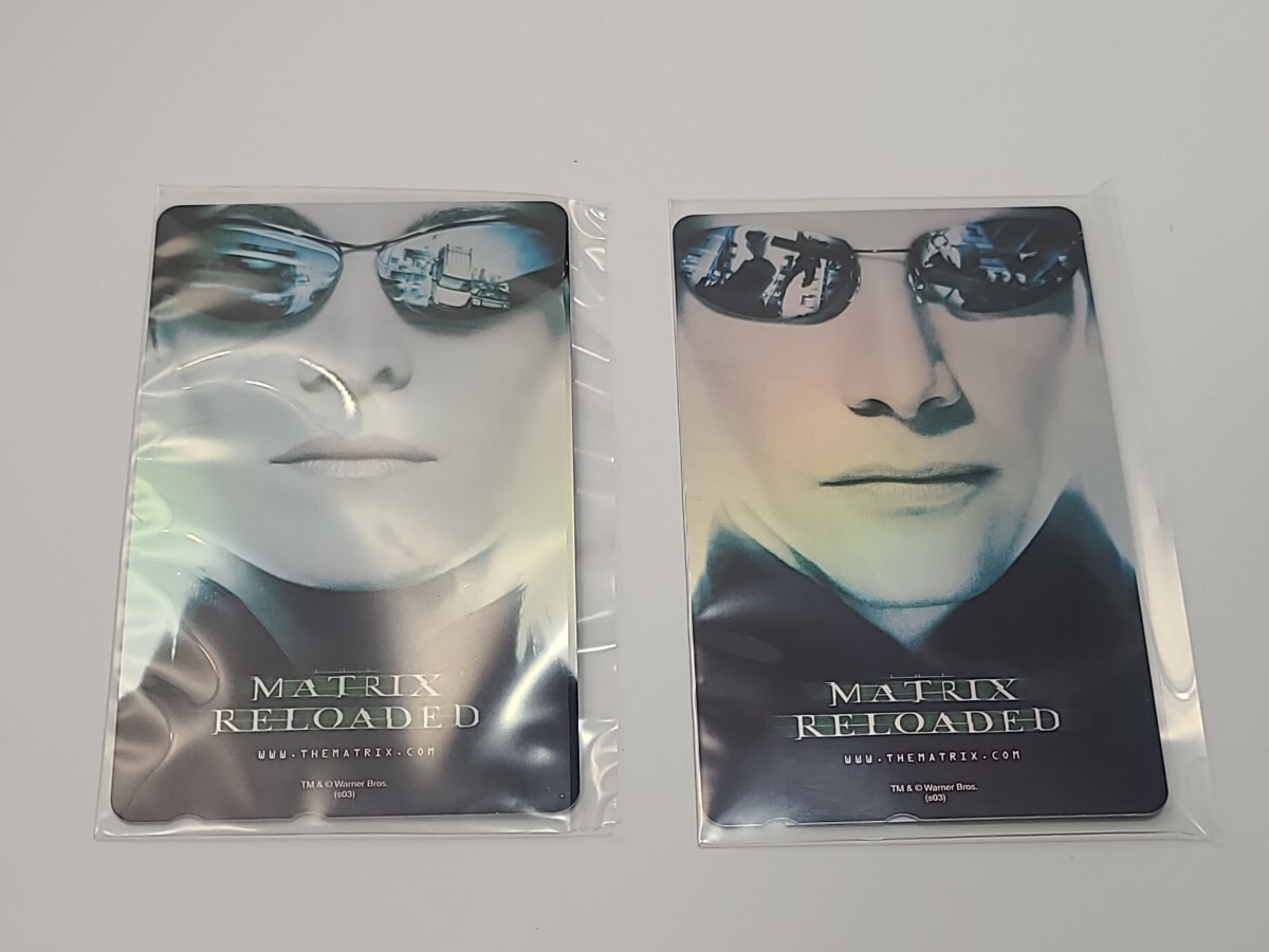 MATRIX 2 テレホンカード 2枚まとめてセット キアヌ・リーブス キャリー=アン・モス マトリックス リローデッド（The Matrix ...