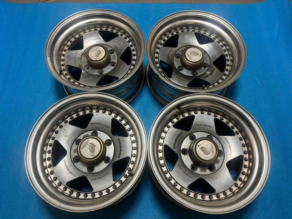 SUPER STRONG 4x4 WHEEL 16インチ 16X8J -1 PCD 139.7/6H 中古4本 深リム LODIO DRIVE ...