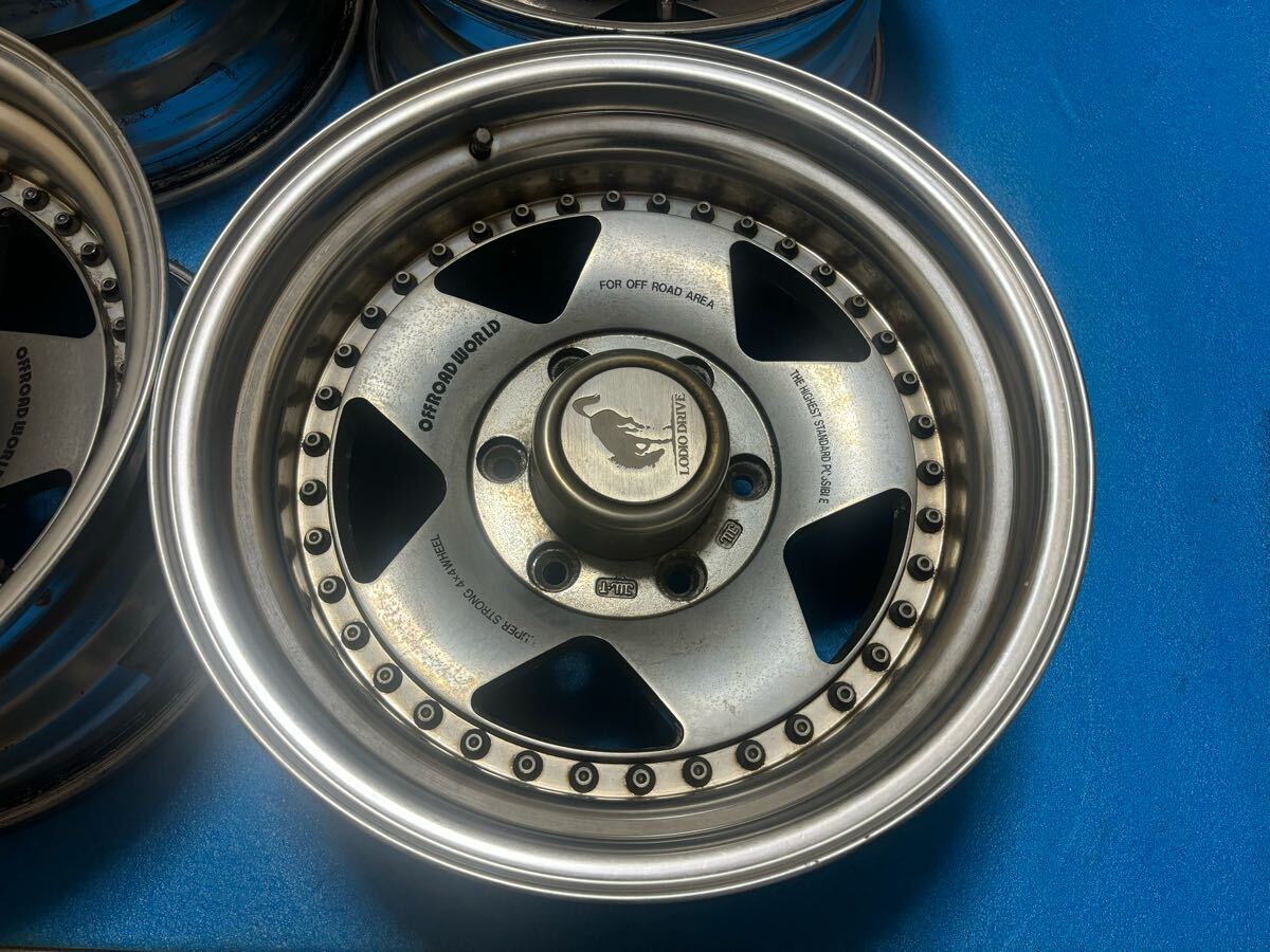 SUPER STRONG 4x4 WHEEL 16インチ 16X8J -1 PCD 139.7/6H 中古4本 深リム LODIO DRIVE ...