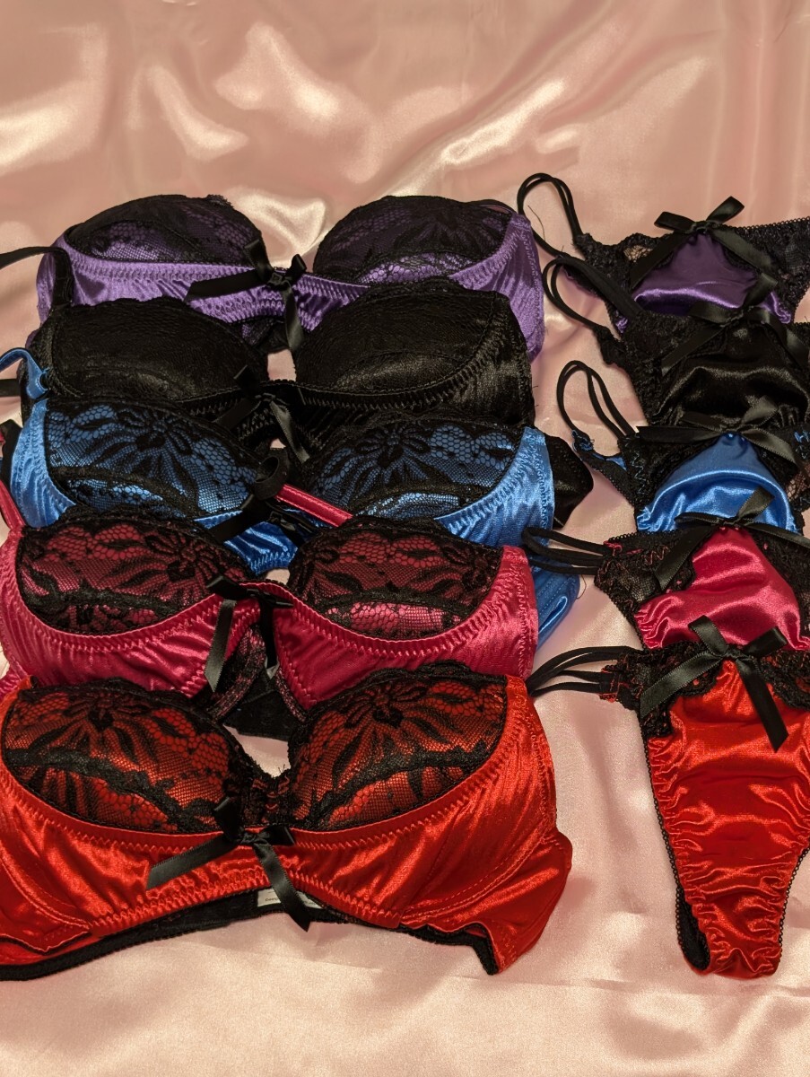ブラジャーショーツセット ブラセット D75 Tバック 光沢 サテン まとめ売り セクシー 艶々 テカテカ 5点セット /【Buyee】 Buyee - Japanese Proxy ...