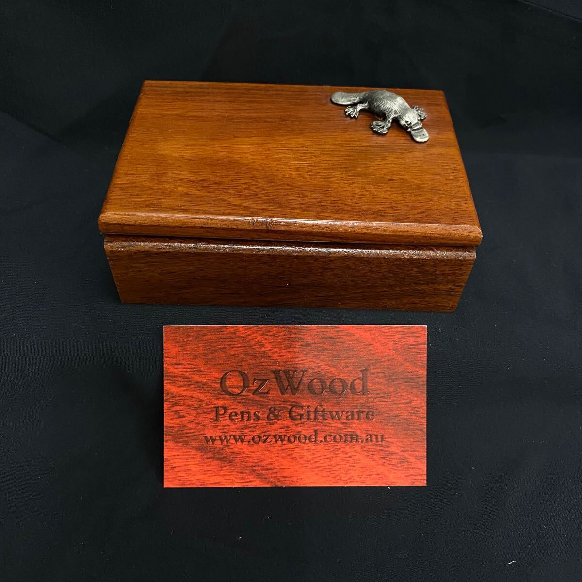 780 木箱 Oz Wood カモノハシ 装飾付 ボックス BOX マホガニー Pen&Giftware アクセサリーボックス ジュエル ...